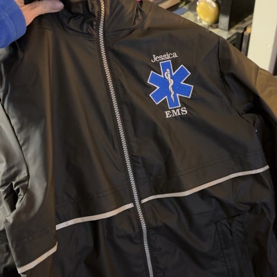 EMT EMS PARAMEDIC Charles River Rain Jacket Medical Worker Rain Coat ...
