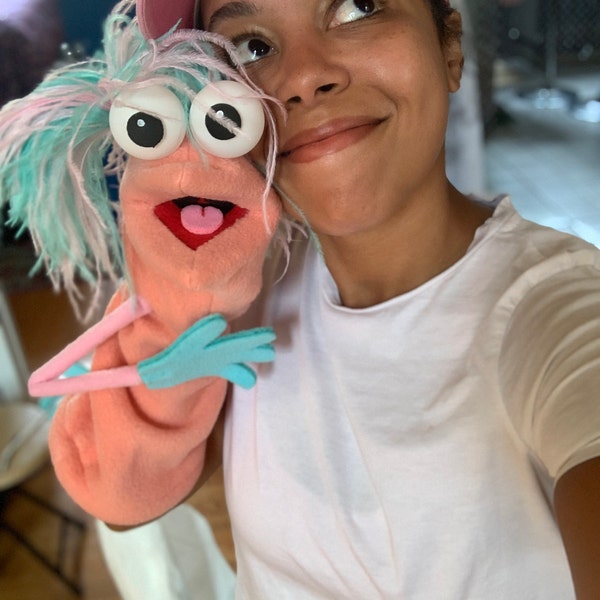 Puppet, Hand and Rod, With 2 Feather Plumes and 1 Hand Rod. Adult Size ...
