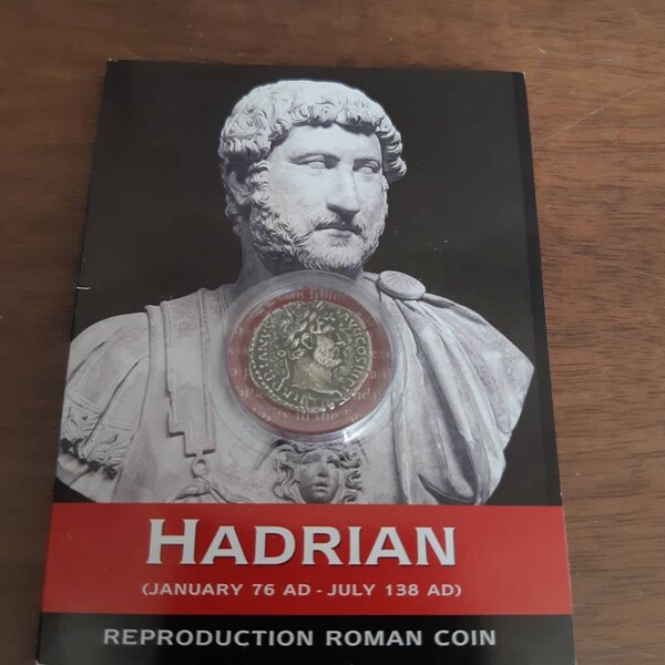REPRODUCTION Roman Coin, Hadrian Denarius in Information Pack [HDCP ...