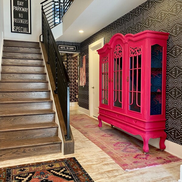 Eclectic Secretary Desk Hand Painted Fairy Tale Inspired Bureau Bedroom ...