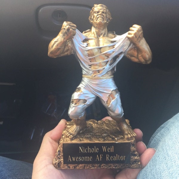 Hulk Monster Trophy Weightlifter- Salesman of the Year- Free Engraving ...
