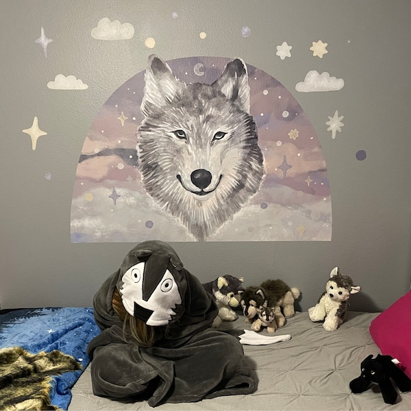WOLF HUGE Wall Decal / Nursery Decor / Animals Wall Decal / Wolf Wall ...