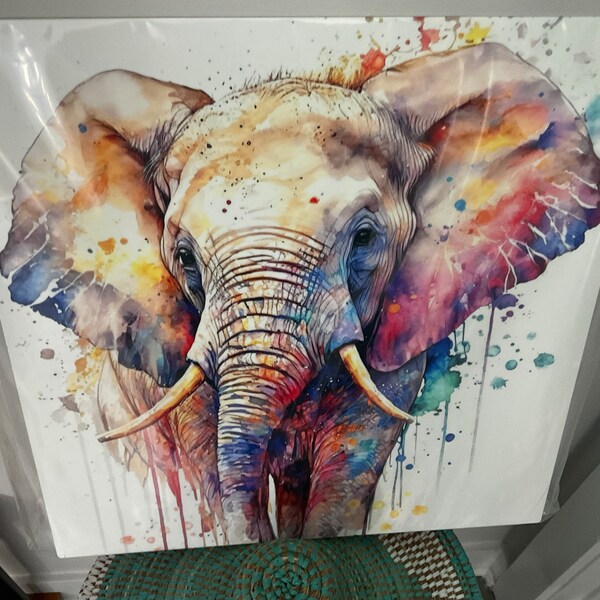 Watercolor Elephant PRINTABLE ART Elephant Print Download Elephant ...