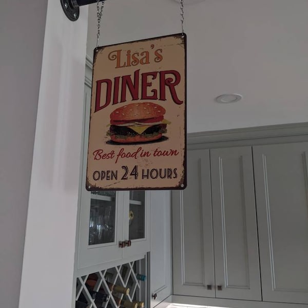 Custom DINER SIGN, Custom Diner Sign, Vintage Style Diner Sign ...