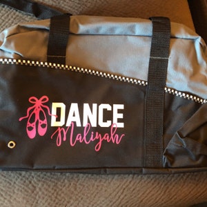 Personalized Dance Bag, Dance Bag, Custom Duffle Bag, Gray Duffle Bag ...