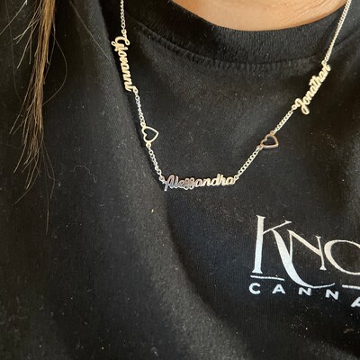 Multiple Name Necklace With Curb Chain by Caitlynminimalist Friendship ...