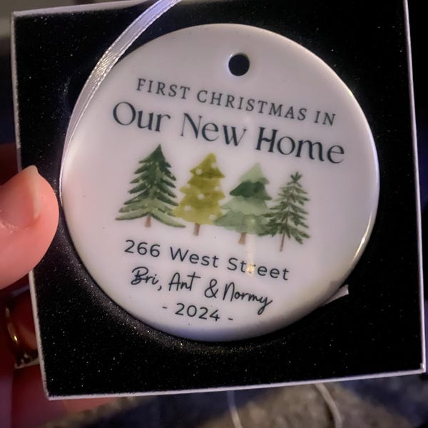 First Christmas in Our New Home Christmas Ornaments, Personalized Our New House Ornament, 2024 ...
