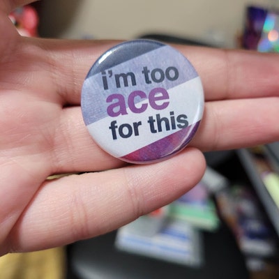 Too Ace for This Ace Pride Button Pin - Etsy