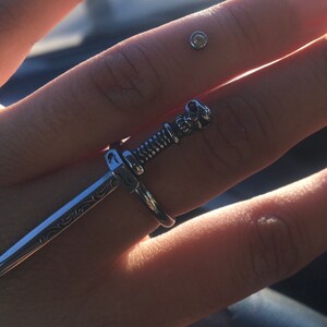 Sword Ring,stainless Steel Dagger Ring , Gothic Jewelry, Punk Jewelry ...