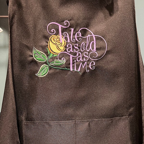 Beauty and the Beast Rose Embroidery Design: Tale as Old as Time (PES ...