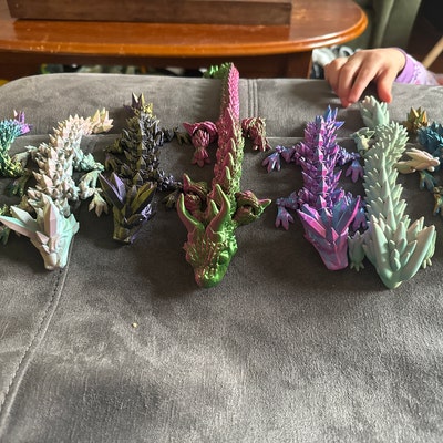 Punk Dragon Fidget Toy 3D Printed Articulated Dragon - Etsy