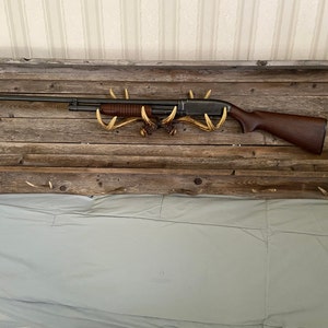 Rustic Gun Rack W/ Ammo Storage, Reclaimed Wood Gun Rack, Railroad ...