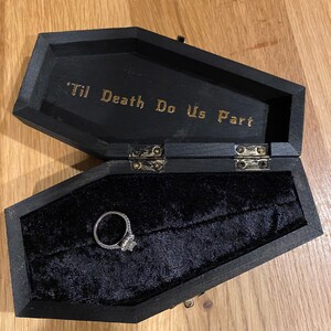 Vintage Inspired Coffin Ring Jewelry Box Victorian Gothic Skull Wedding ...