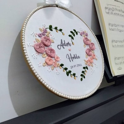 Floral Monogram Embroidery Pattern. Floral Alphabet Embroidery Pattern ...