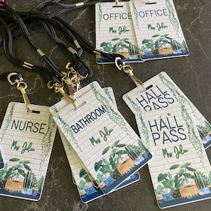 Boho Vibes Theme Classroom Hall Passes for Teachers - Etsy