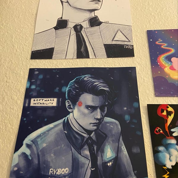 RK1K Postcard Connor X Markus, Detroit Become Human, A6 Art Print ...