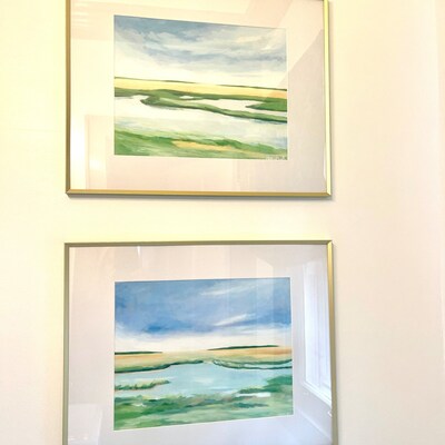 Landscape Marsh Painting Landscape Print Marsh Print Landscape Art ...