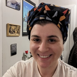 Amazing Soft Blue White Headscarf TICHEL, Hair Snood, Head Scarf, Head ...