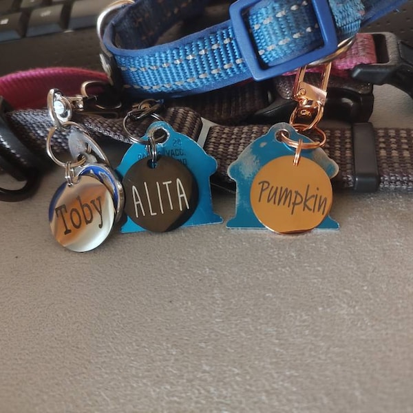 Custom Microchip Dog Tag, Personalized Stainless Steel Pet ID - Etsy