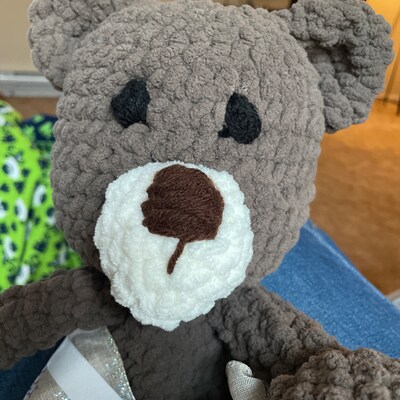 Crochet Snuggler Bear Pattern, Amigurumi Crochet Bear Cuddler Lovey ...