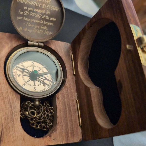 Personalized Compass, Engraved Compass, Custom Compass, Functional ...