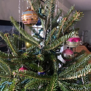 ONE Authentic Real LEAD Silver Christmas Tree TINSEL Antique Vintage 18 ...