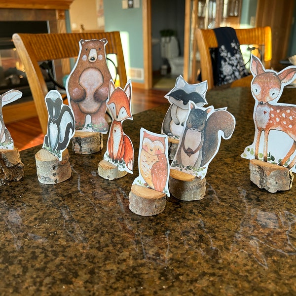 PRINTABLE Woodland Animals Centerpieces Woodland Cutouts Woodland Cake ...