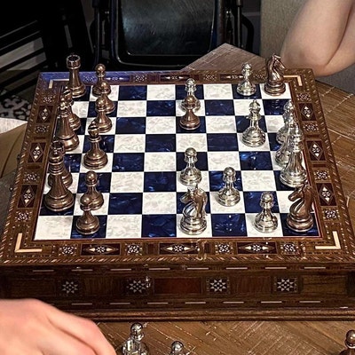 Luxury Handmade Large Chess Set, Personalized Birthday Gift, Chess ...