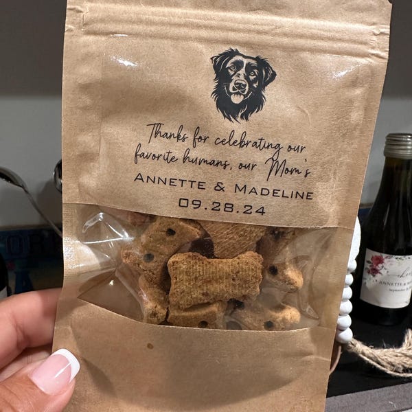 50 Pieces Custom Doggie Treat Bags, Dog Treat Favors, Pet Favors ...