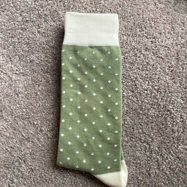 Dusty Sage Green Floral Tie, Sage and Ivory Polka Dot Socks, Dusty Sage ...