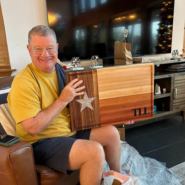 American Flag Cutting Board, Professional BBQ Chopping Block, Fathers ...