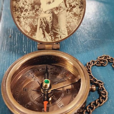 Personalized Brass Compass Birthday Gift for Husband, Wedding Gift ...
