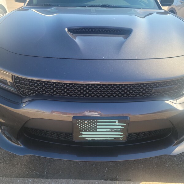 Gloss Black American Flag License Plate - Etsy