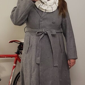 Blue Long Full Length Wool Jackethigh Collar Warm Cozy - Etsy