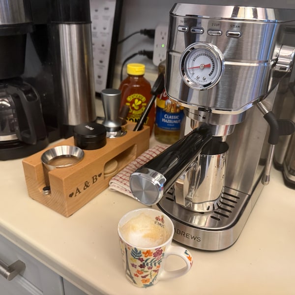 Personalized Wooden Coffee Tamp Station,espresso Machine Accessories ...