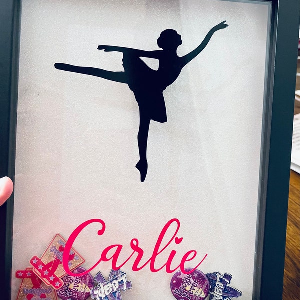 Personalized Dance Shadow Box Competition Pin Holder Display Case Dance ...