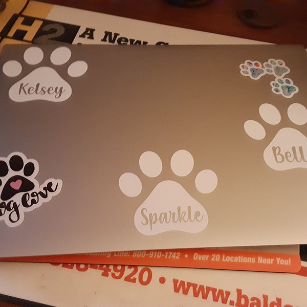 Paw Print Decal, Pet Decal, Dog Paw Print, Cat Paw Print, Custom Pet ...