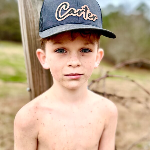 Kids Name Personalized Hat, Kids Hat, Personalized Boys Hat, Youth ...