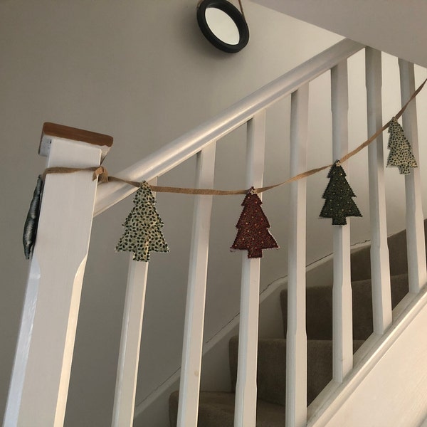 Christmas Tree Bunting - Choice of Design and Tape - Etsy UK