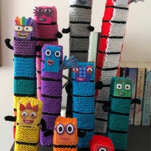 NUMBERBLOCKS Knitting Pattern. 16 Characters on Wood. PDF Download. - Etsy