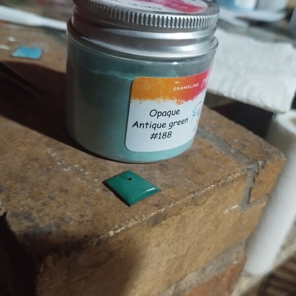 Pearly's Enamel Powder No. 188 Opaque Antique Green 3oz. (85gr.) Great ...