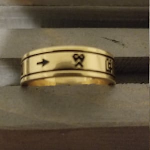 Gold Plated Digimon Holy Ring With Laser Engraved Digicode "digital ...