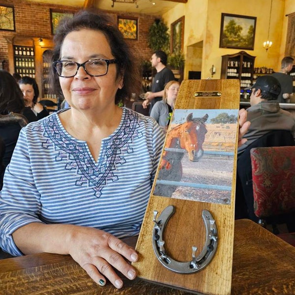 Horseshoe and Horseshoe Nail Key Holder - Handmade Rustic Home Decor ...