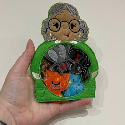 ITH Digital Embroidery Design Old Lady Who Swallowed a Fly Finger ...