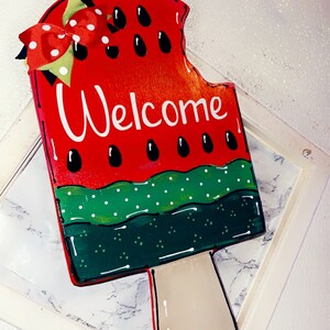 Welcome POPSICLE Watermelon SIGN Wall Art Door Hanger Plaque Pool ...