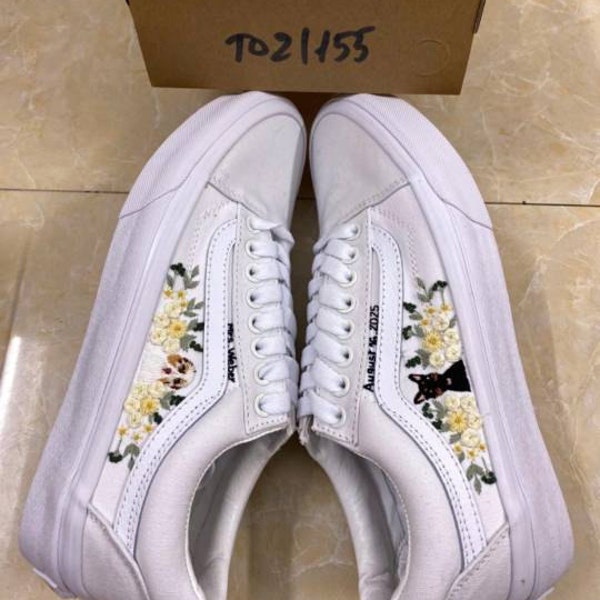 Personalized Vans/custom Vans Sunflower/embroidered Vans Colorful ...