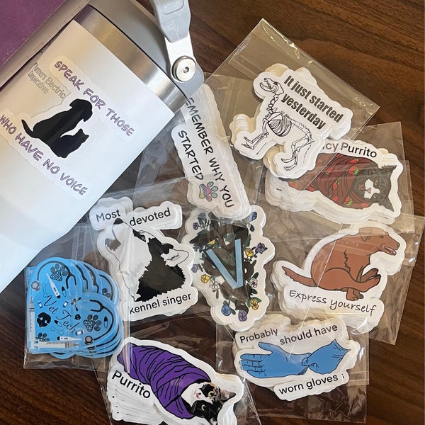 Fake Service Dog Veterinary Sticker, Funny Vet Sticker, Vet Tech Gift ...