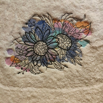 Sunflower Machine Embroidery Designs, Sunflower Embroidery, Flowers ...