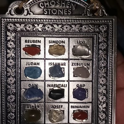 Decorative 12 Choshen Gems Wallhanging Ornament With the Israel Tribes ...