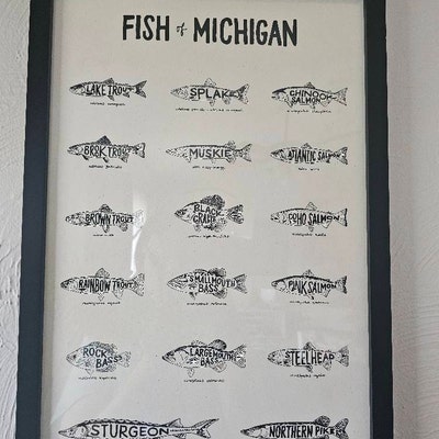 Fish of Michigan Watercolor Art Print - Etsy